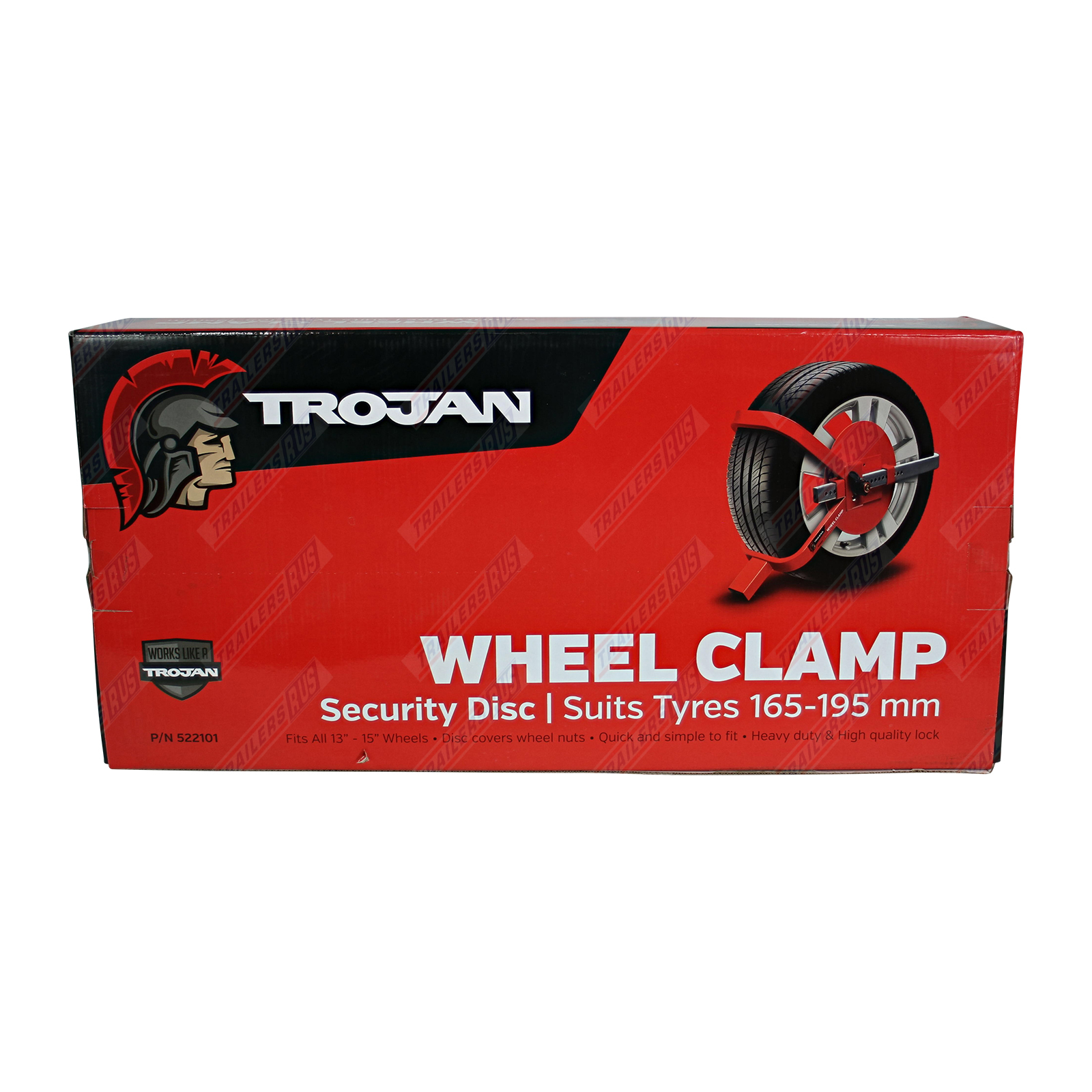 Wheel Clamp Defender To suit 165-195 Tyres Trojan #522101
