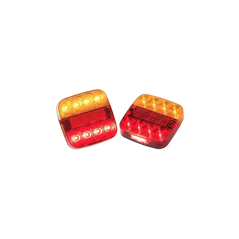 99 Series 12v LED Square Combination Trailer Lights w/Licence Plate ...