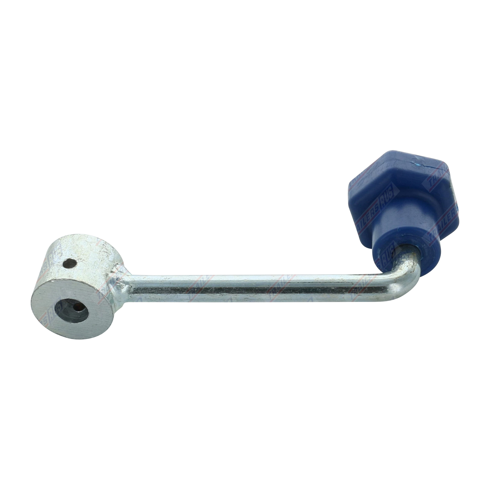 Jockey Wheel Handle 12mm Dia. Hole with Roll Pin Zinc with Blue Plastic ...