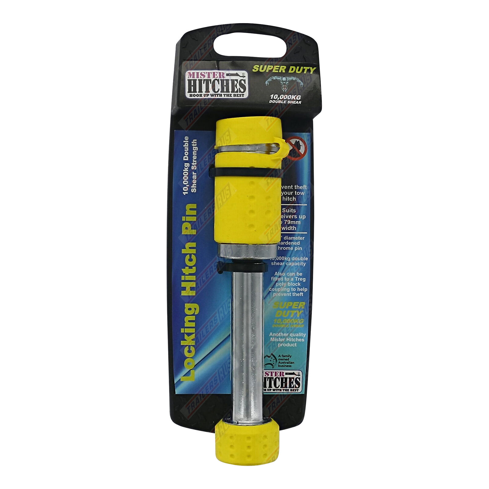 Mister Hitches Super Heavy Duty Lockable Hitch Pin Suits Poly Block ...