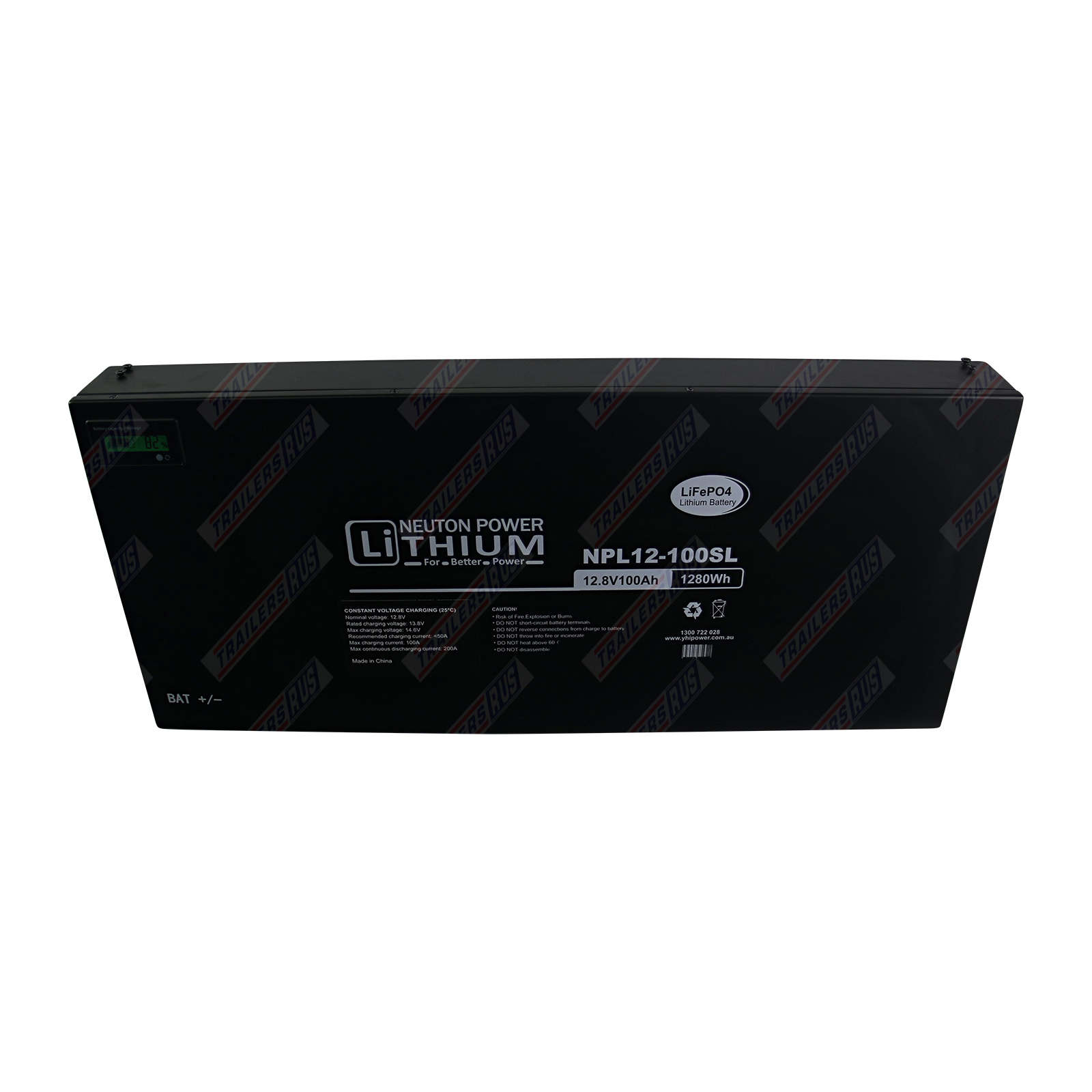Neuton Power Lithium Deep Cycle Battery SLIMLINE LCD Screen 12.8V 100AH