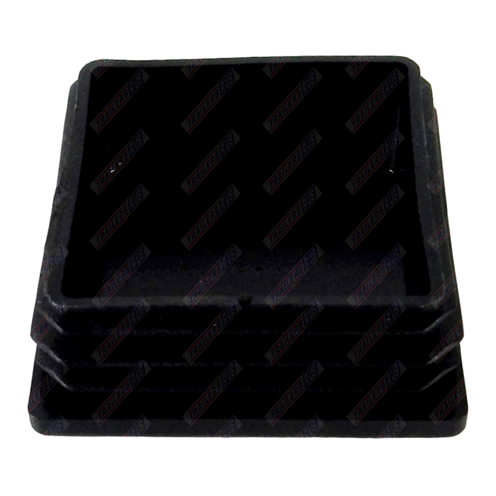 End Cap Square 50mm x 50mm Black Polyethylene - TRU