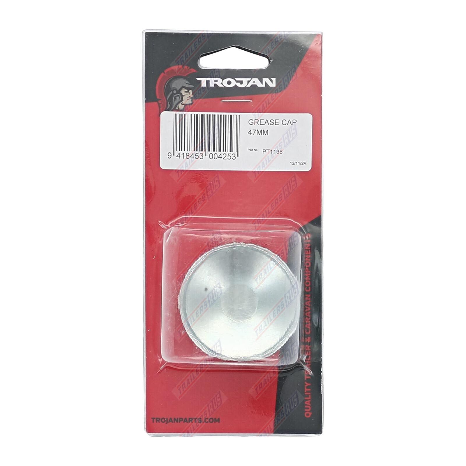 Trojan Grease Cap to suit 47mm Hub Trojan PT1136