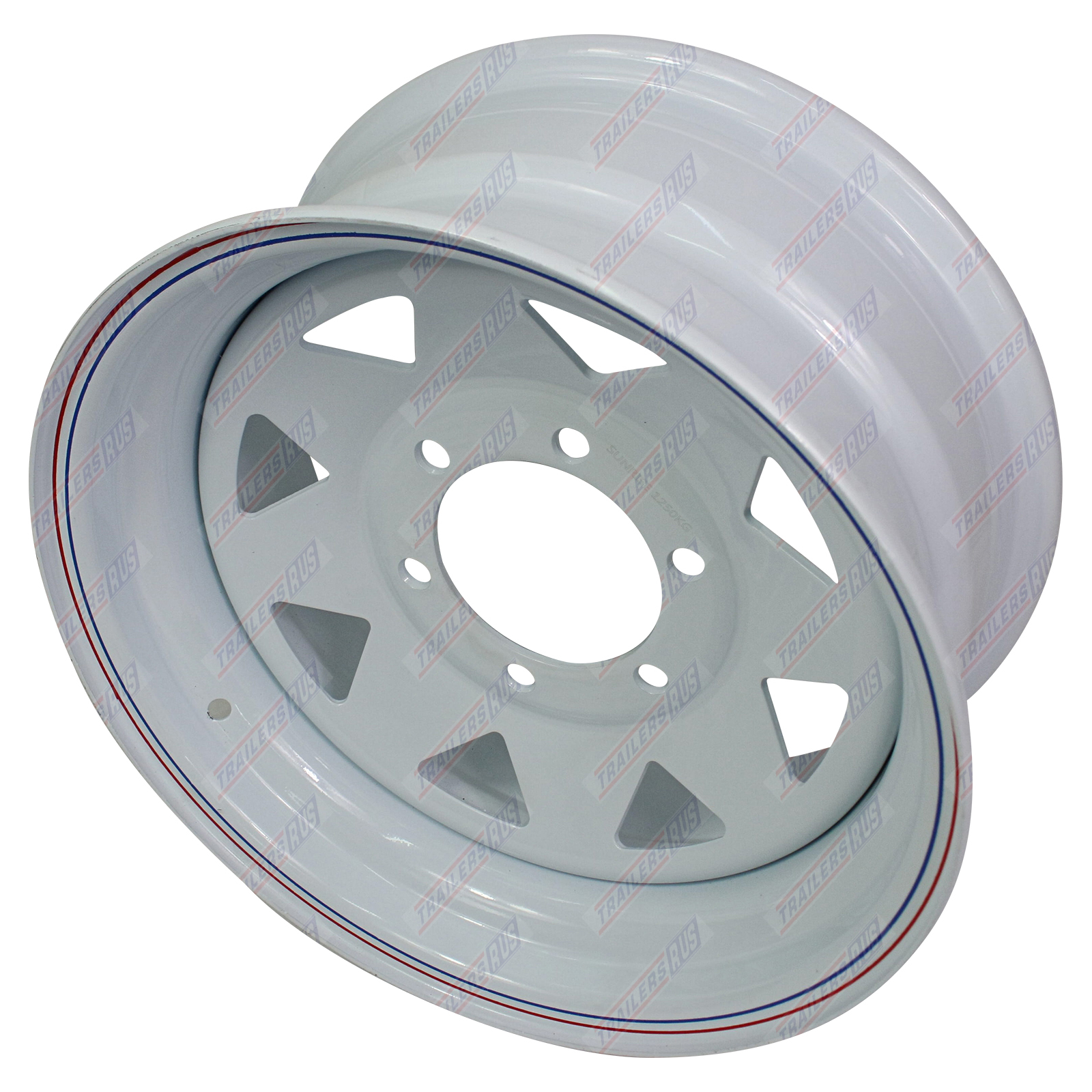 15" Landcruiser 6 Stud Sunraysia Style Wheel Rim White Suit Caravan ...