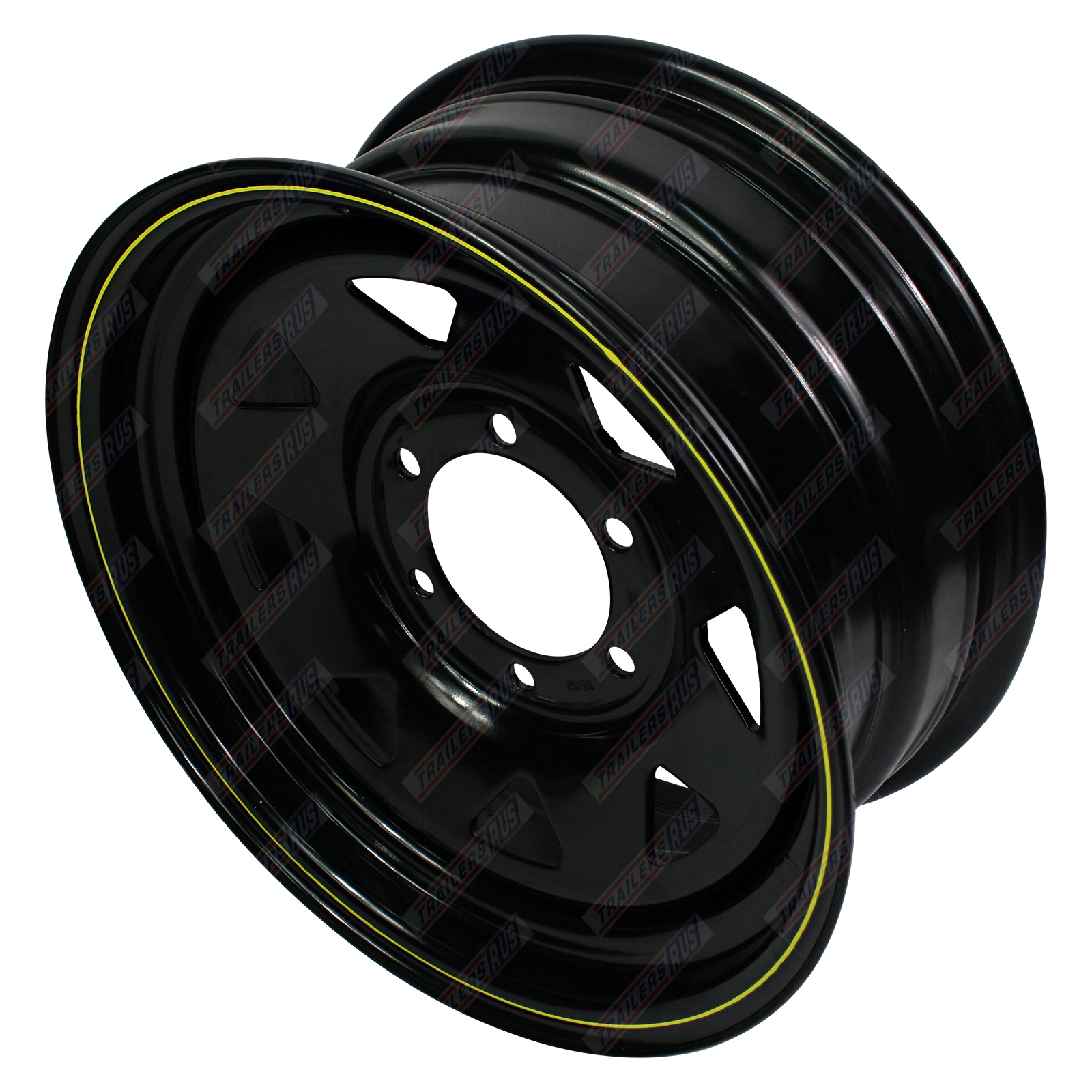 16" Landcruiser 6 Stud Sunraysia Style Wheel Rim Black Suit Caravan ...