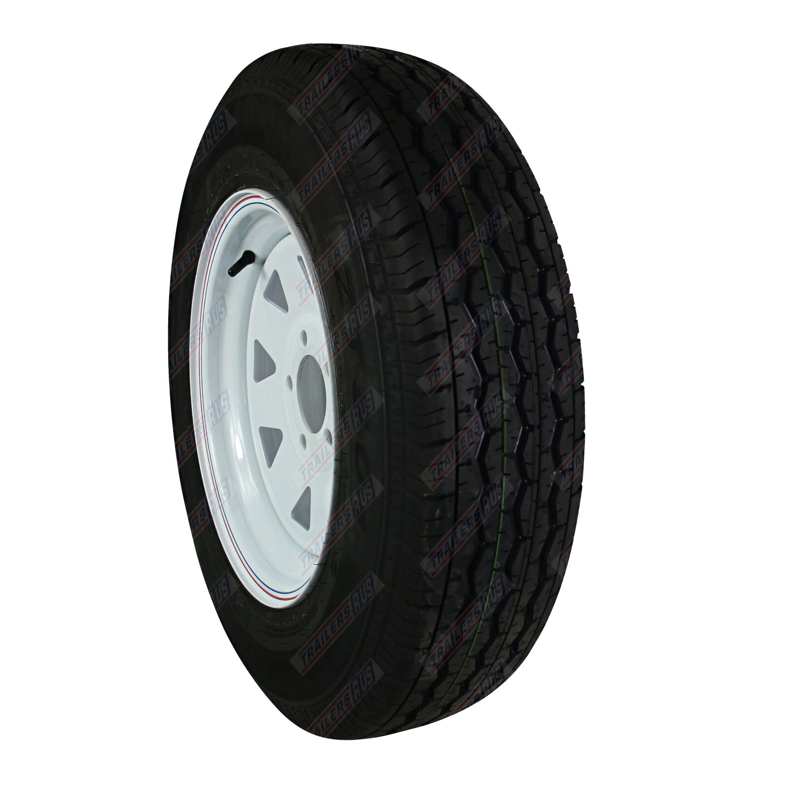 Rim and Tyre 14" x 5.5" Sunraysia White HT Holden Stud Pattern 185R14LT ...