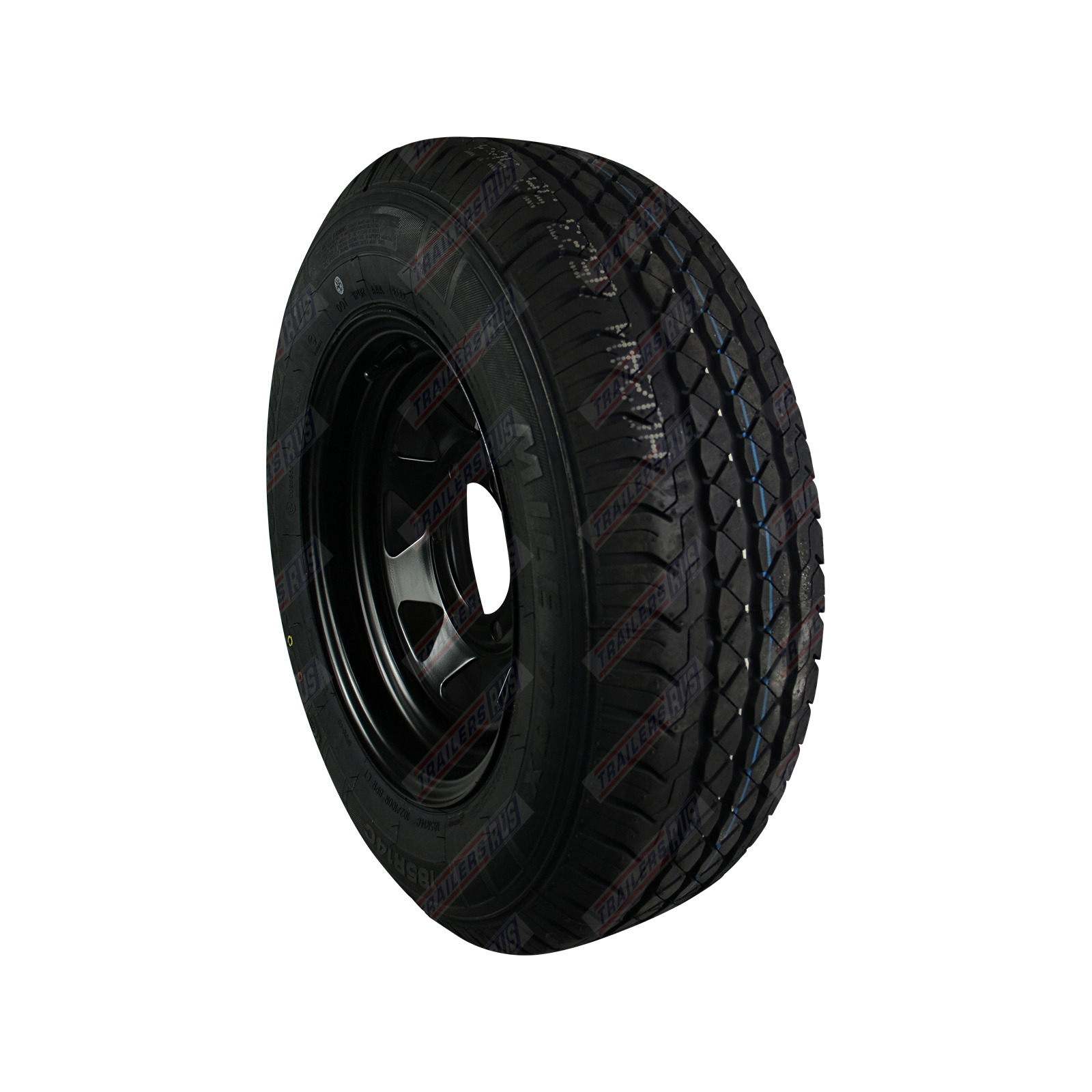 Rim and Tyre 14" x 5.5" Sunraysia Black Landcruiser 6 Stud Pattern ...