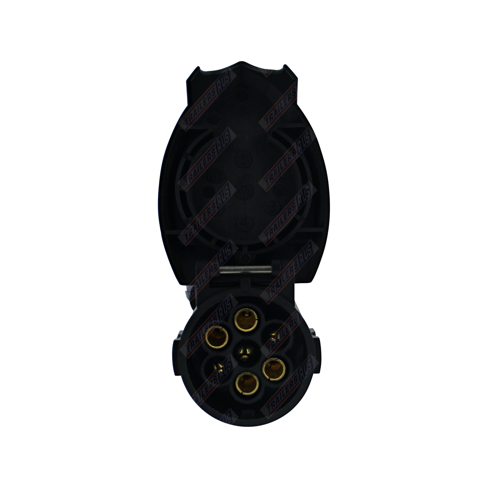 7 Pin Small Round to 7 Pin Large Round Trailer Connector Adaptor Plug ...