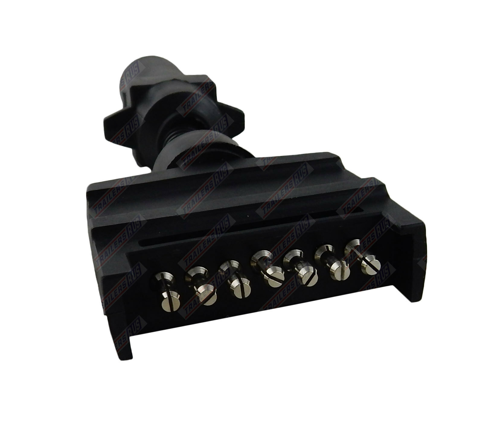 7 Pin Flat to 7 Pin Small Round Trailer Connector Adaptor Plug - TRU