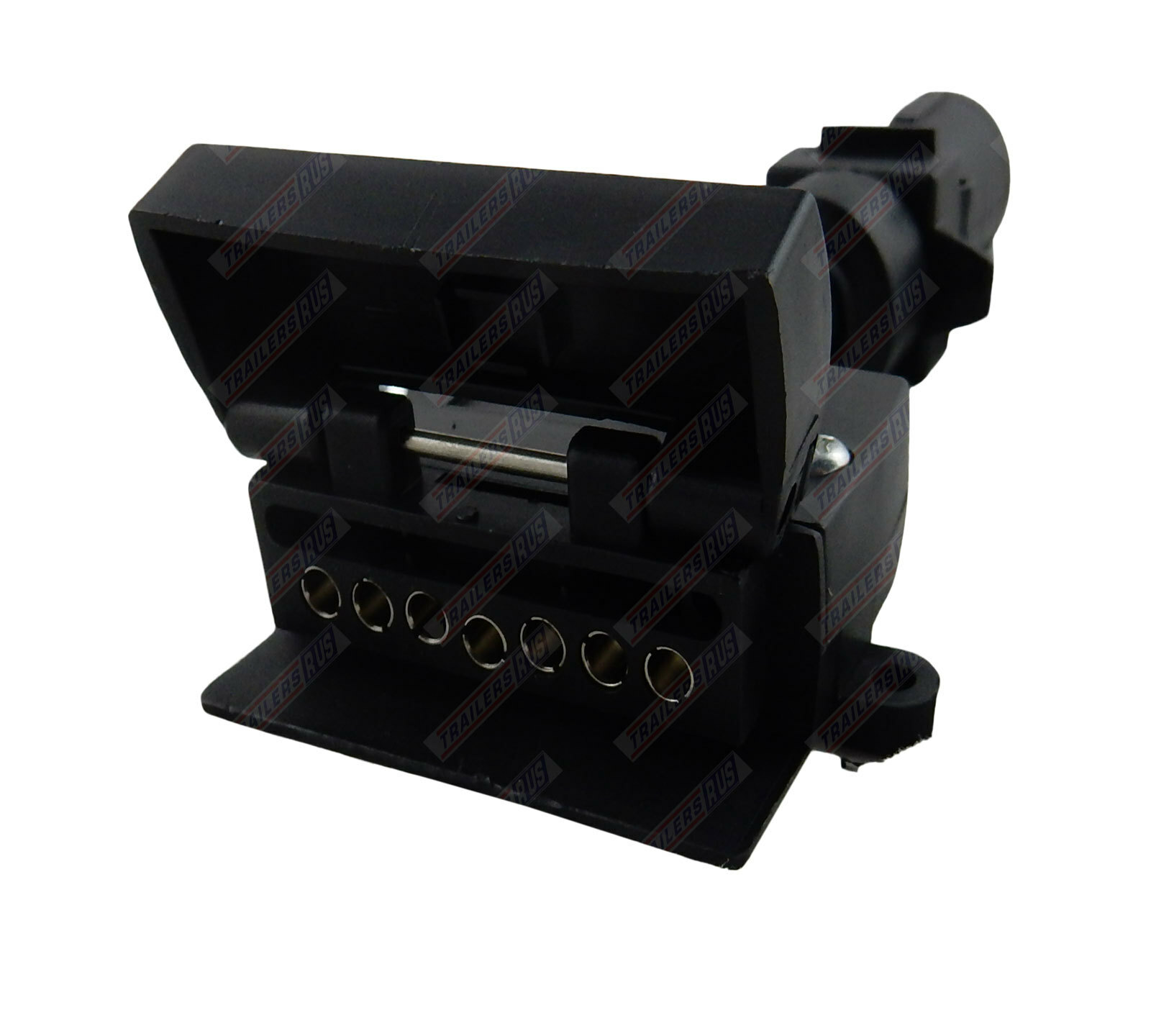 7 Pin Small Round to 7 Pin Flat Trailer Connector Adaptor Plug - TRU