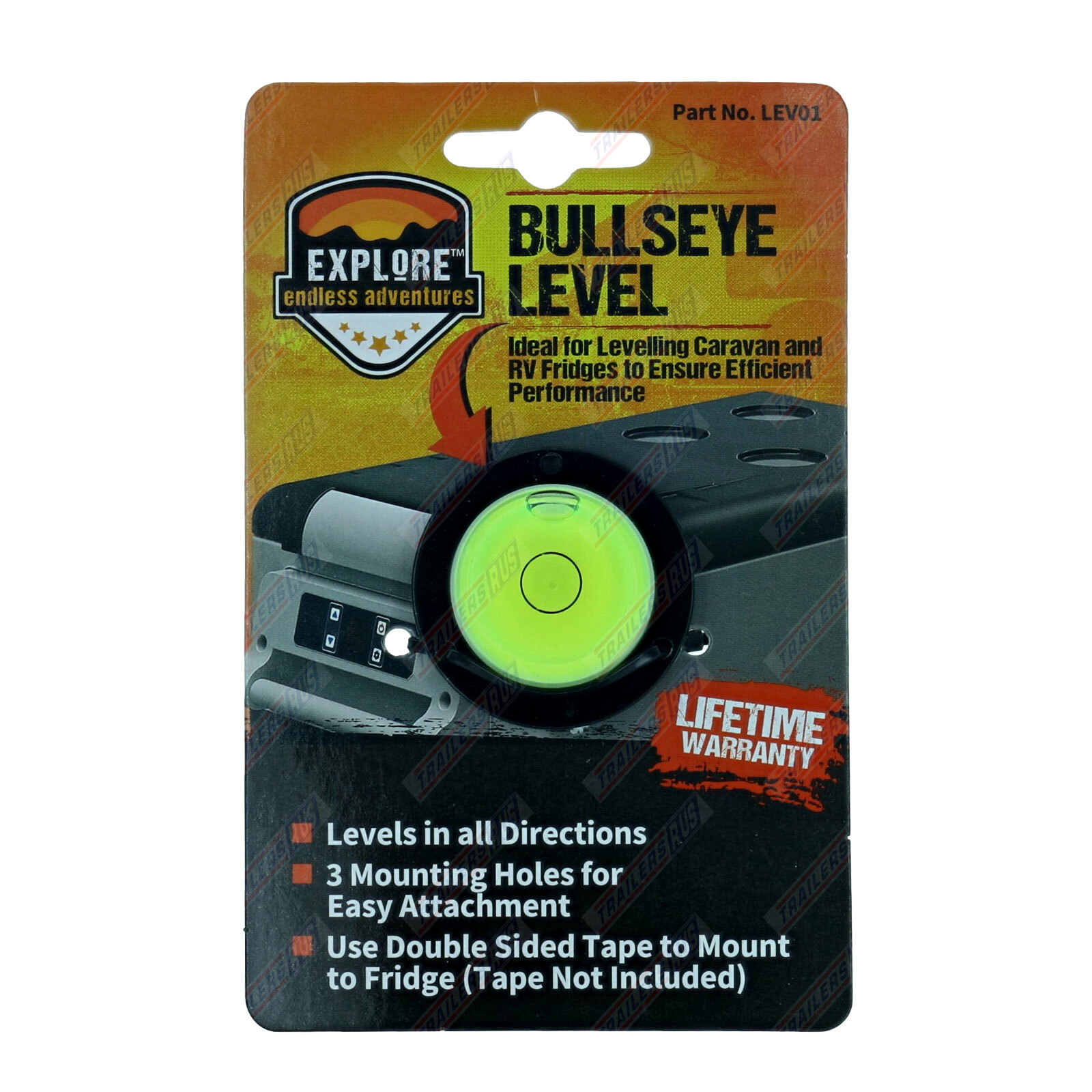Round Bullseye Bubble Spirit Level for Caravan Camping Level Fridge ...
