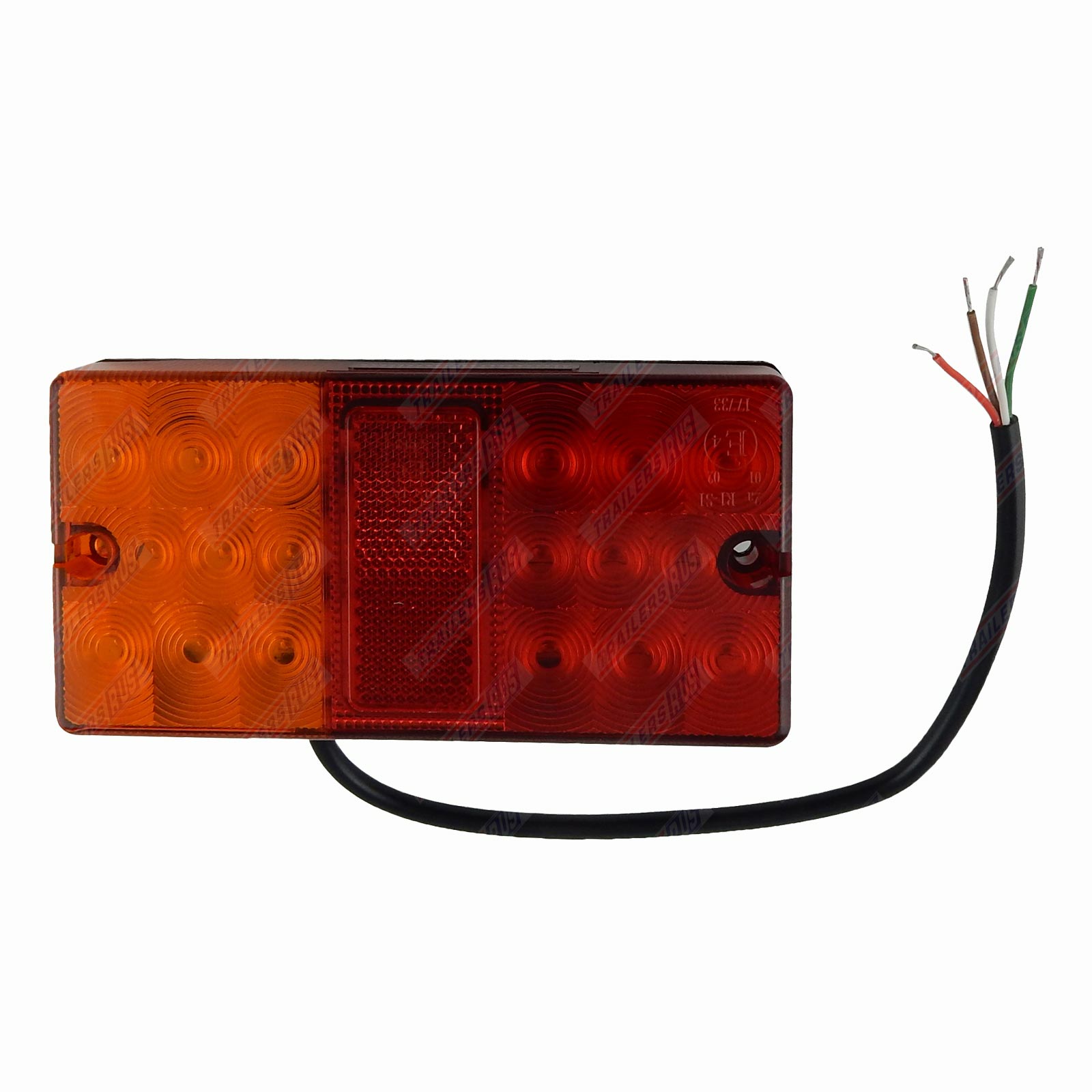 LED Rectangular Trailer Light Kit Stop Tail Indicator Number Plate 12v ...