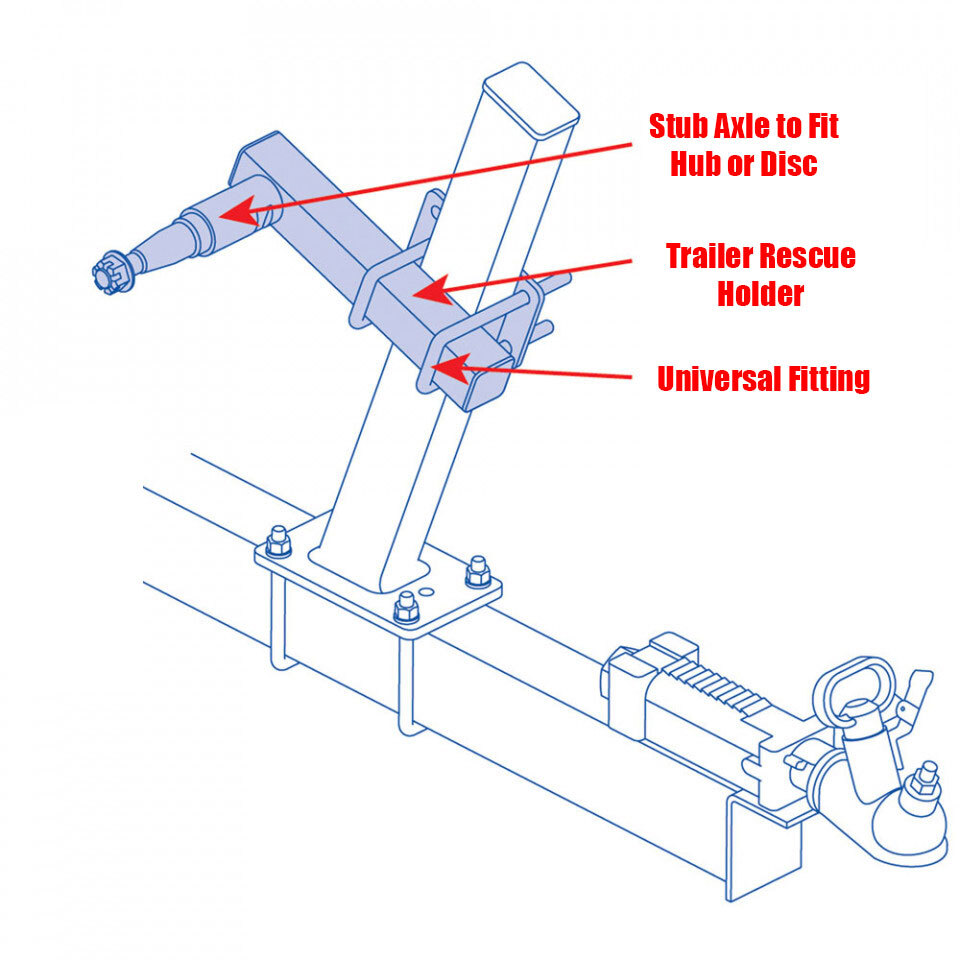 ARK Trailer Rescue Kit Spare Wheel Carrier suits Ford SL Bearings ...