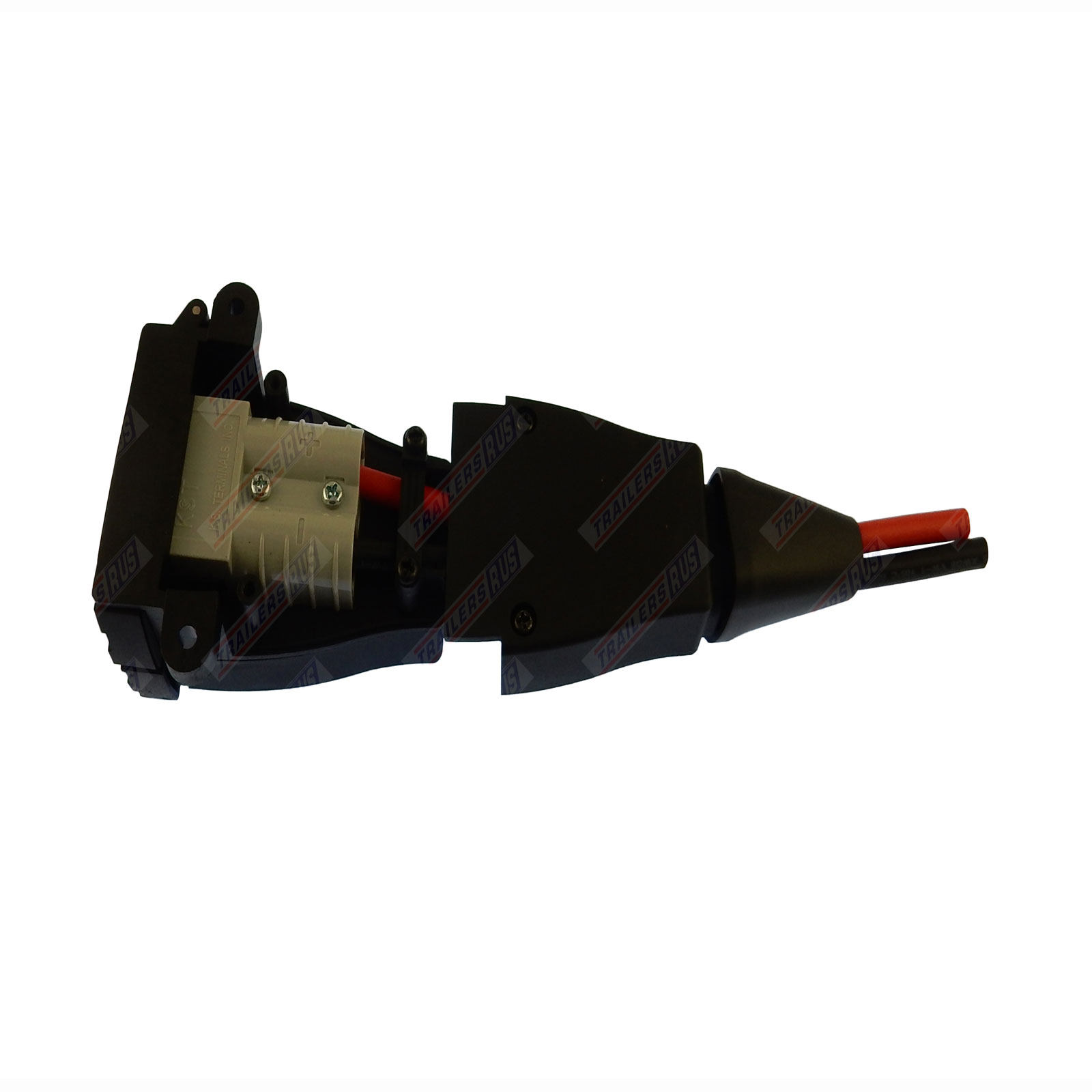 Dual Power 7 Pin Flat Trailer Socket With 50 Amp Anderson Plug with LED ...