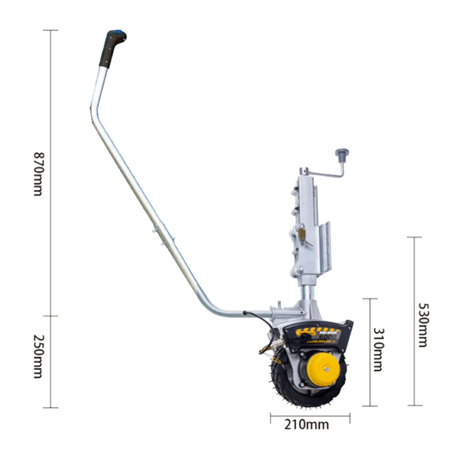 Motorised Mini Mover Electric Jockey Wheel Gen 3 12V 550W 2722Kg Rated ...