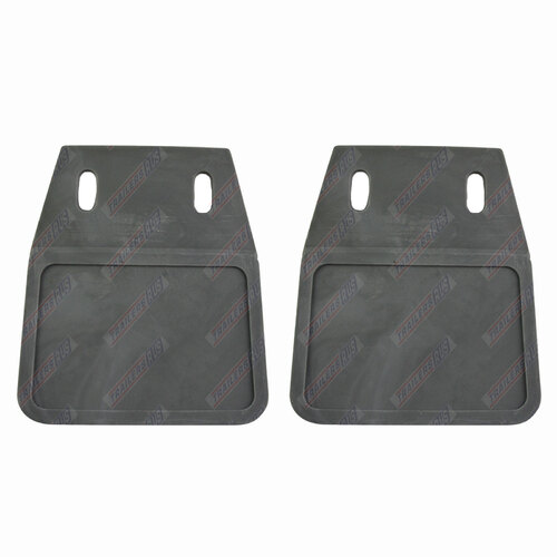 PAIR Plain PVC Grey Trailer Mud Flaps Ute Caravan Mudflaps 160mm x ...