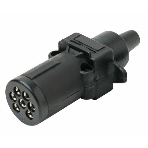 Trailer 7 Pin Small Round Plastic Plug ADR Approved - TRU